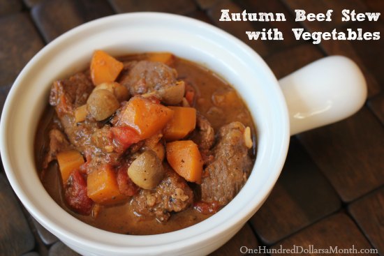 Autumn Beef Stew with Vegetables - One Hundred Dollars a Month