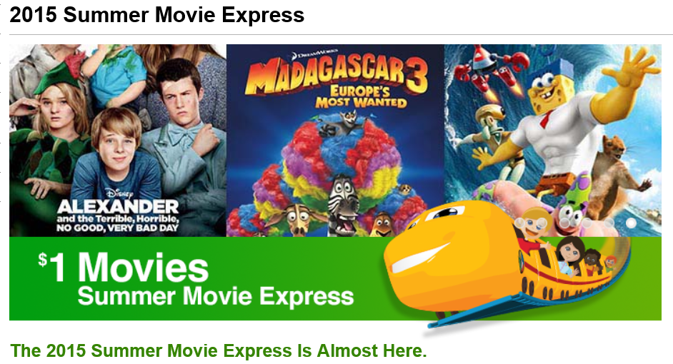 Discounted Summer Movie Programs for Kids - One Hundred Dollars a Month